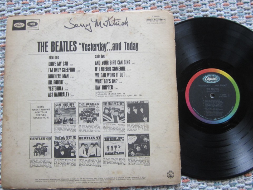 BEATLES BUTCHER COVER YESTERDAY & TODAY VINYL LP THIRD STATE NICE FOR ...