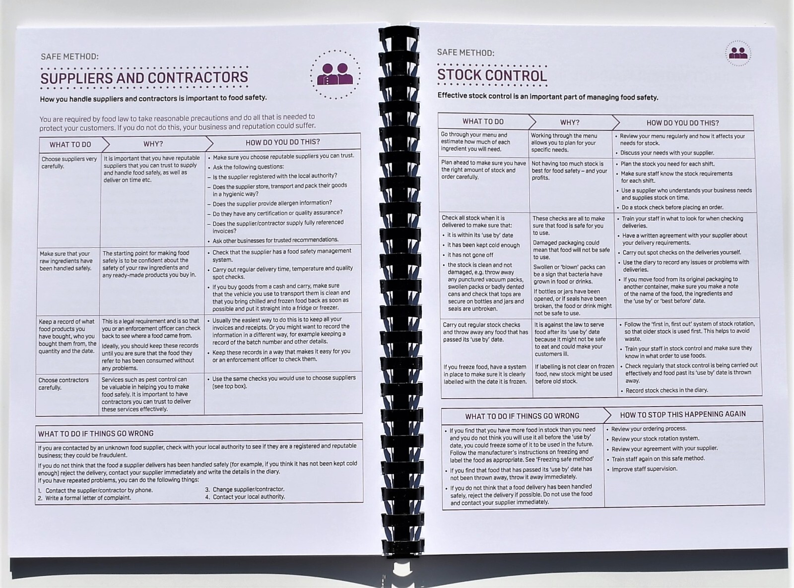 2025 Safer Food Better Business Caterer SFBB +13 Month Diary &Temp In 1 ...