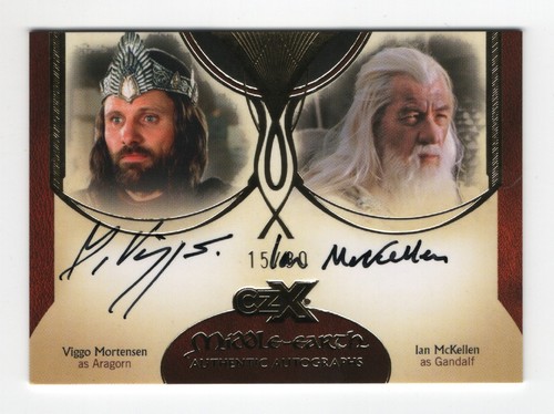 CZX Middle Earth Viggo Mortensen & Ian McKellen Dual auto card VM-IM ...