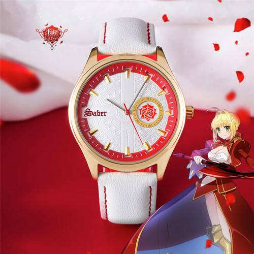 Anime Fate/EXTRA Last Encore Nero Saber Quartz Red Watch with Leather ...