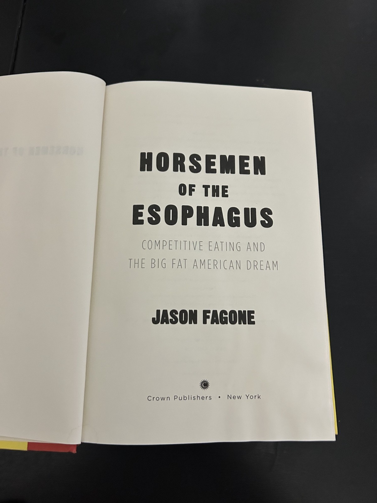 Horsemen of the Esophagus Jason Fagone 1st Edition Hardcover No Dust ...