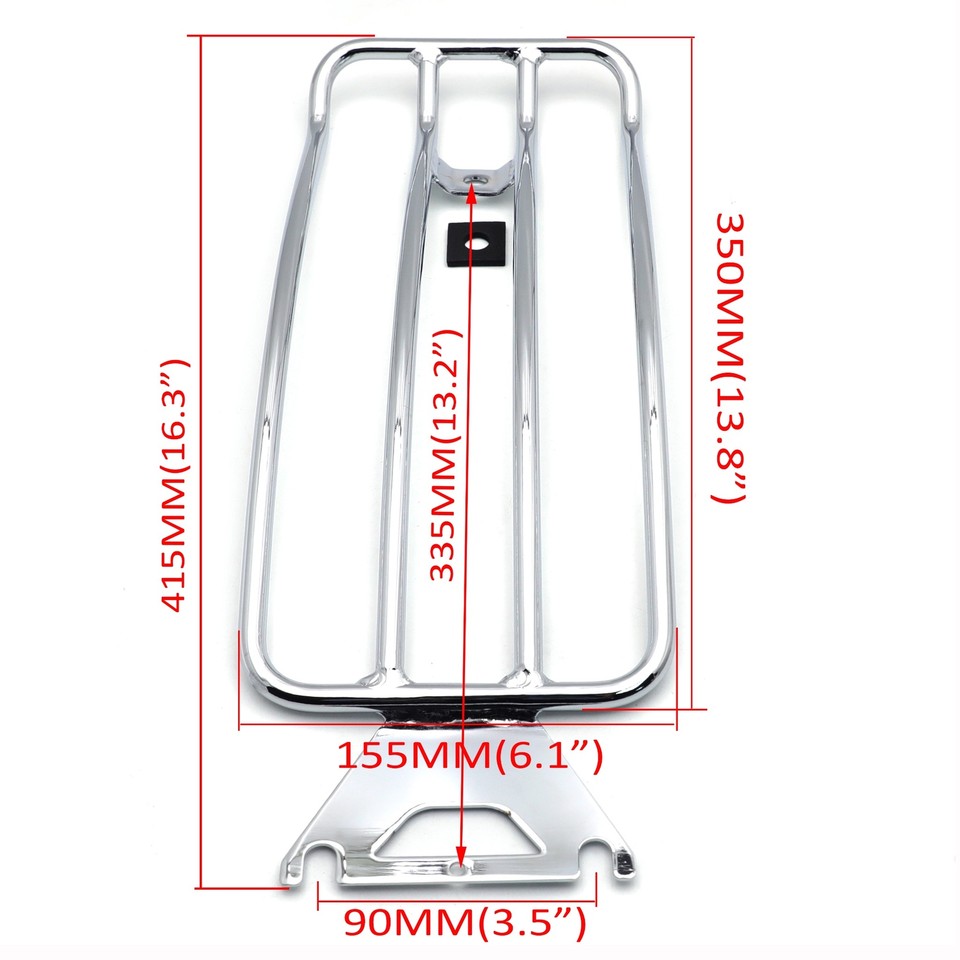 Chrome Luggage Rack for Harley 98 Softail FXST 05 Fatboy FLSTF with ...