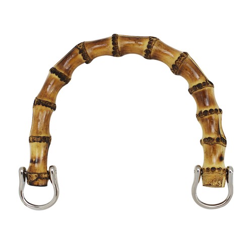 2pcs Bamboo Bag Handle for Handbag DIY Tote Replacement Parts (Silver ...