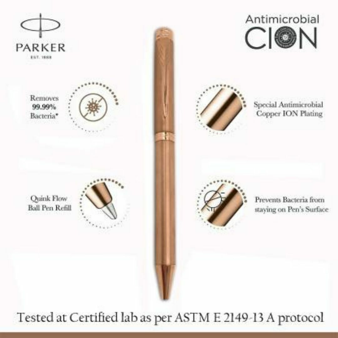 New Parker Folio Antimicrobial Copper Ballpoint Pen CION Twist Ballpen ...