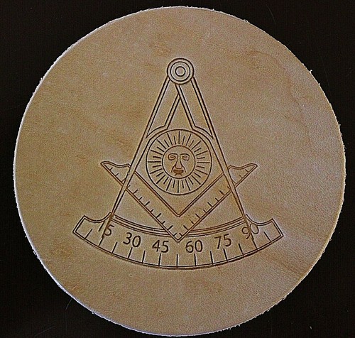ACRYLIC Leather Embossing Stamp MASTER MASON MASONIC for Veg Tanned ...
