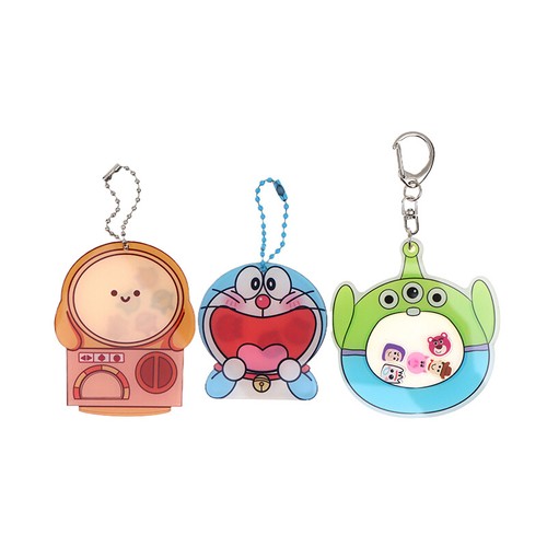 Dynamic Shakeable Doraemon Keychain Gacha Machine Squeeze Toy Aliens ...