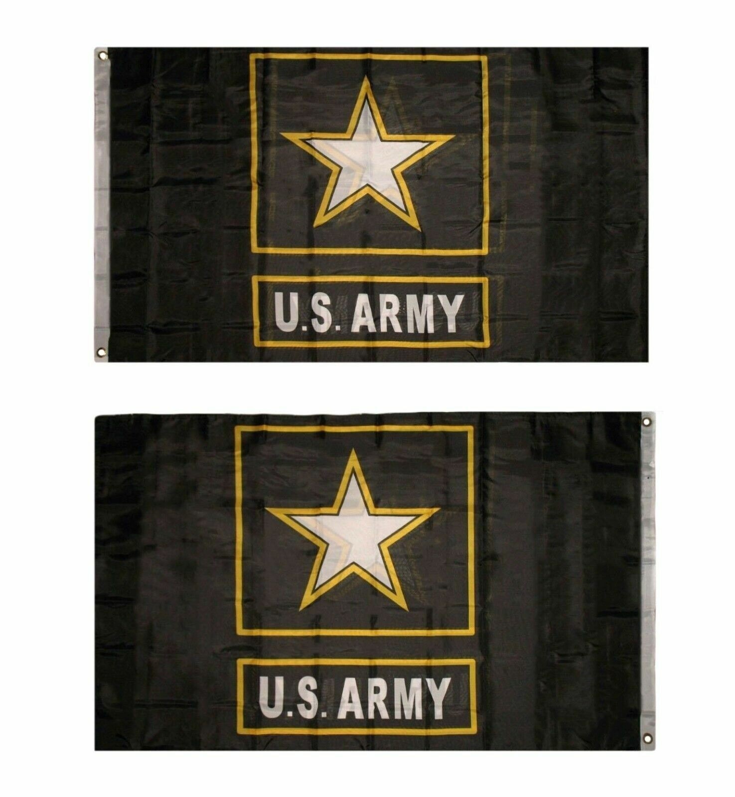 3x5 U.S. Army Star Black 2 Faced DOUBLE SIDED 2-ply Wind Resistant Flag ...