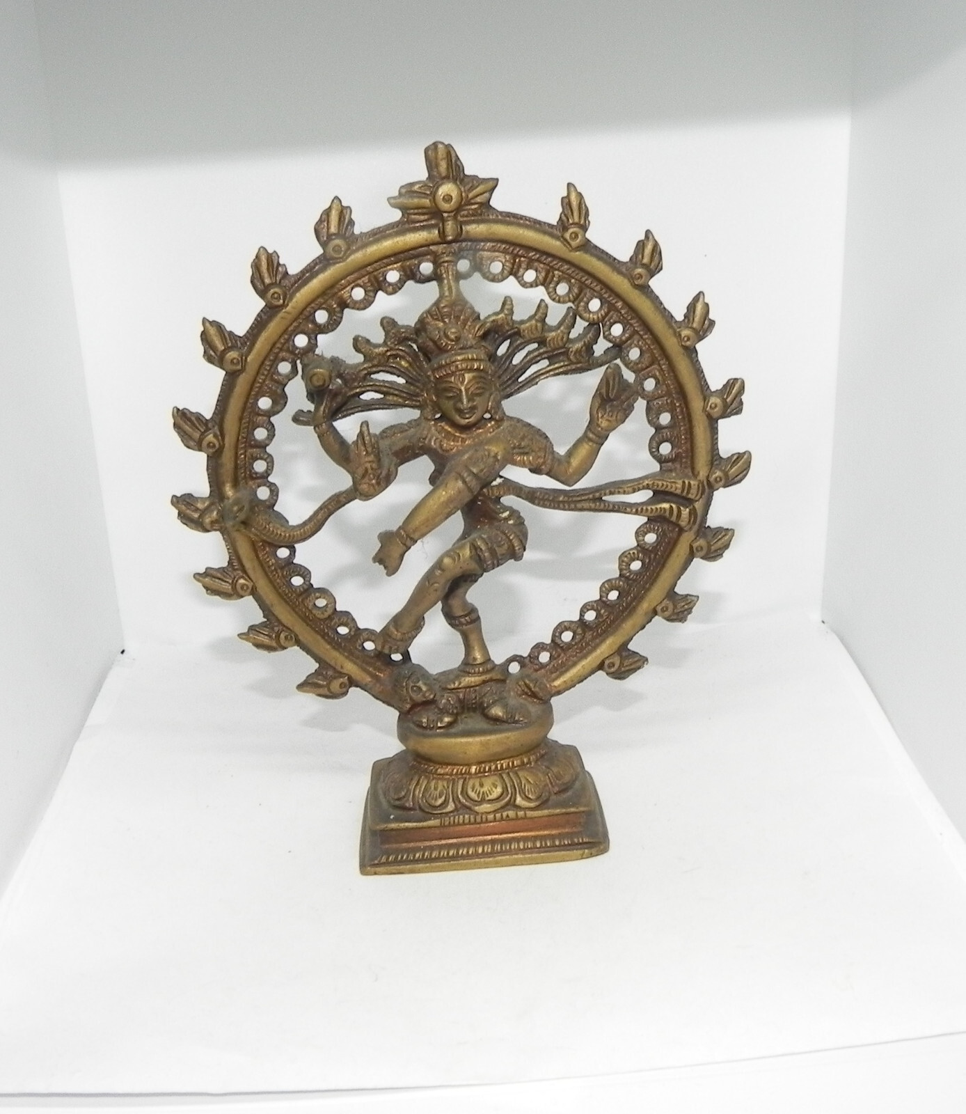 OLD FINE QUALITY CAST BRASS FIGURE OF HINDU DANCING SHIVA. | eBay