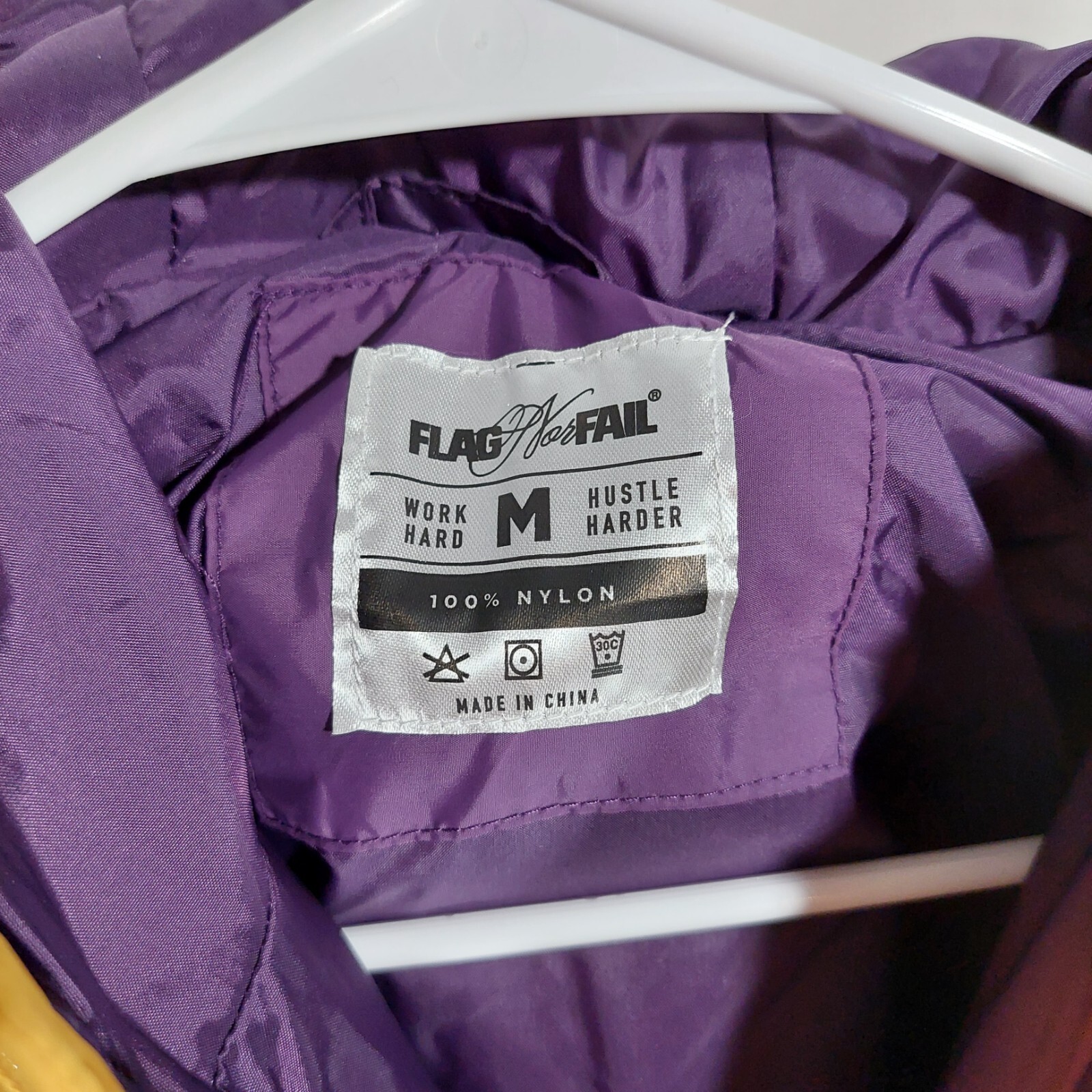 Flag Nor Fail Quilted Puffer Jacket Nylon Hooded, Yel… - Gem