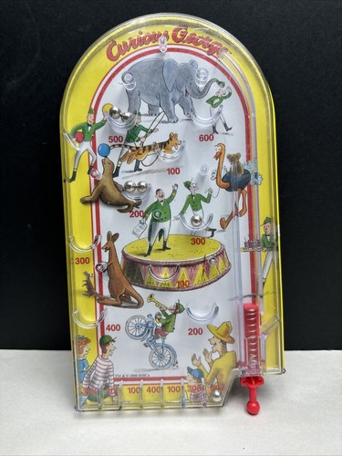 Curious George - Pinball Game Toy Retro Circus Monkey Handheld Travel ...