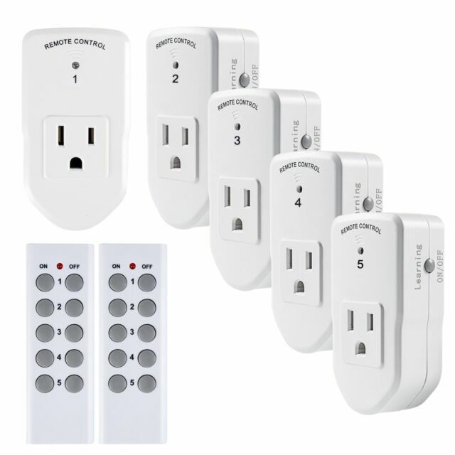 BN-LINK BNR-U117 Remote Control Electrical Outlet Switch - White for ...