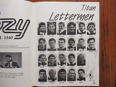 JOSEPH FUSCO Signed 1986 Westminster Titans Football Program(JOE KEANEY ...