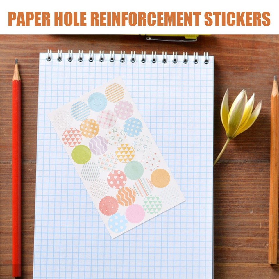 20 Sheets Paper Hole Reinforcements Protectors Punch Sticker Note ...