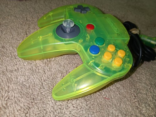 Extreme Green N64 Controller Nintendo 64 9/10 Clear Joystick Mod ...