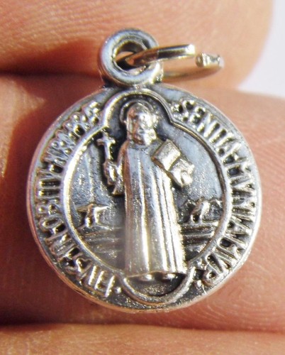 Vintage Catholic St. Benedict Shield Holy Medal Patron Saint Exorcism ...