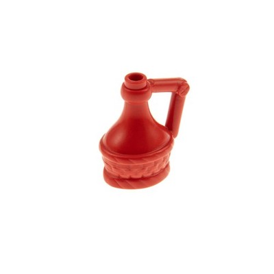1x Lego Figuren Zubehör Geschirr Kanne rot Küche Flasche Henkel ...