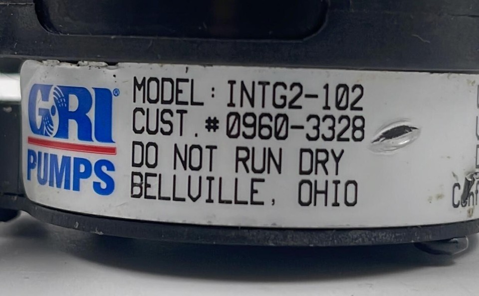 GORMAN RUPP GRI PUMPS INTG2-102 60W 9-27V BLDC | eBay