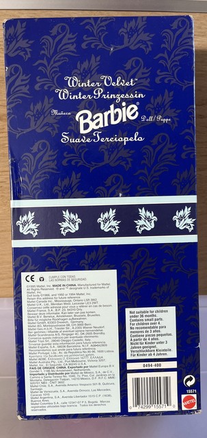 Barbie Winter Velvet Special Edition Avon Doll Figure S6 for sale ...