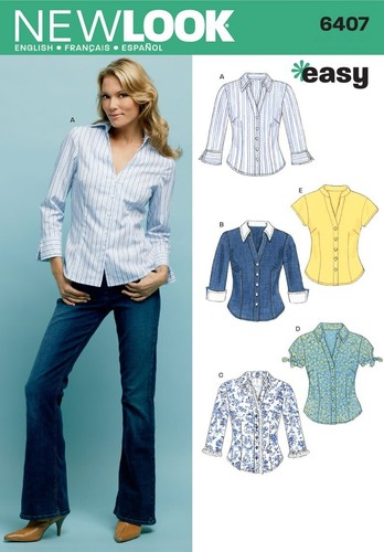 NEW LOOK Sewing Pattern 6407 Misses Women Ladies Plus Shirt 10-22 10% ...