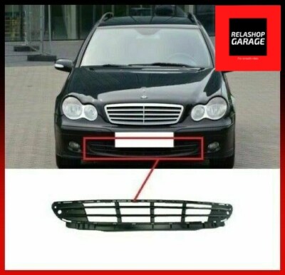 Mercedes Benz C Facelift 2003 - 2007 W203 Front Bumper Center Grille ...