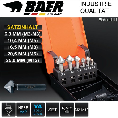 Kegelsenker DIN 335 Kegelsenker-Set Senker 90 Grad HSS/HSSEVA ...