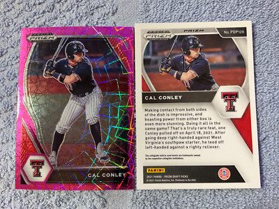 Cal Conley Texas Tech 2021 Panini Prizm Draft Pink Velocity #PDP126 ...