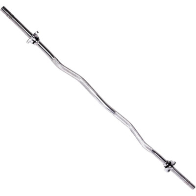 Standard Curl Bar 47" Strength Training Gym Equipment Fitness Workout ...