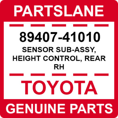 89407-41010 Toyota OEM Genuine SENSOR SUB-ASSY, HEIGHT CONTROL, REAR RH ...