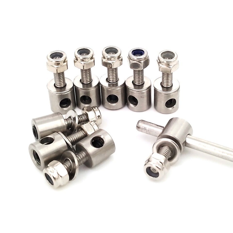 4x 3mm Tie Rod End Linkage Servo Push Rod Adjuster Stopper for RC Boat ...