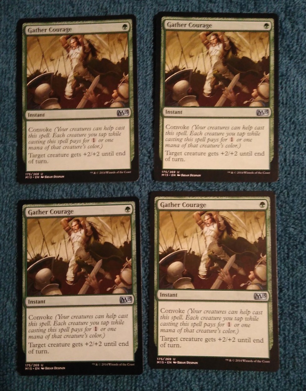 MTG M15 GATHER COURAGE UNCOMMON X4 | eBay