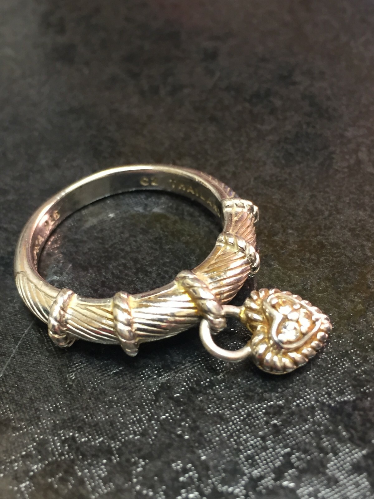 Signed Judith Ripka .925 Sterling Silver Ring w/ CZ H… - Gem