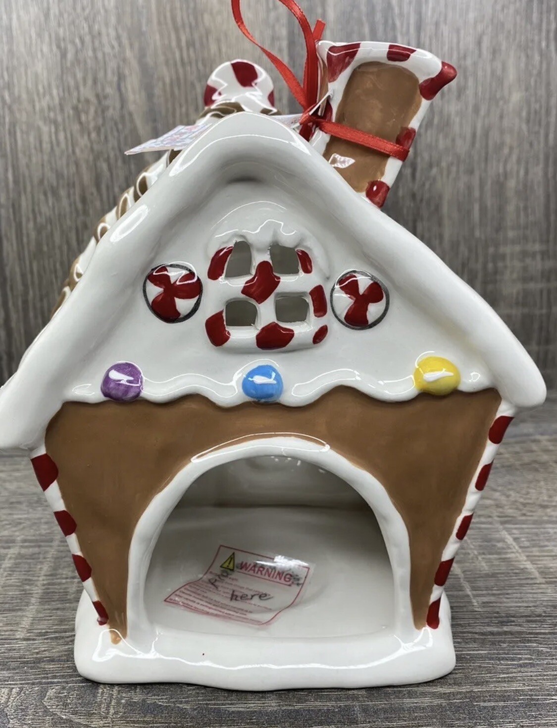 Blue Sky Dancing Gingerbread Bakery Candle House Tea Light 7x6 NWT Auth ...