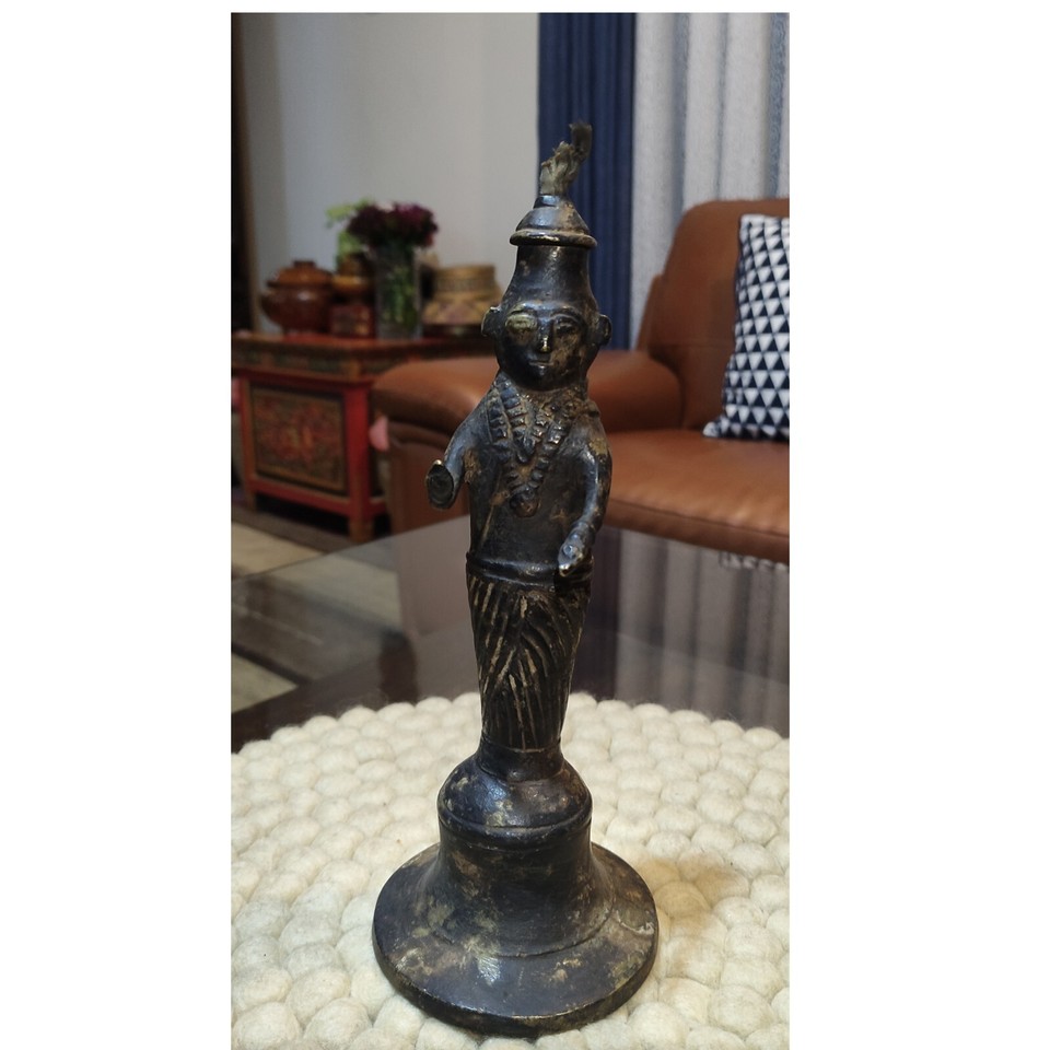 Antique Primitive shaman figure Kerosene Oil lamp Nepal Tuki Collective ...