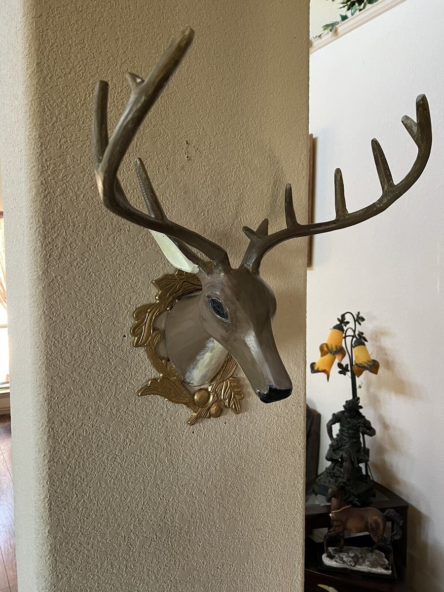 Brown Metal Stag Head