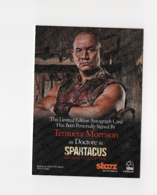TEMUERA MORRRISON AUTOGRAPH SPARTACUS GODS OF THE ARENA DOCTORE AUTO ...