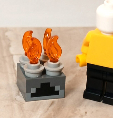 New LEGO Fireplace Furnace Fire Flames Blacksmith Workshop Horseshoe ...