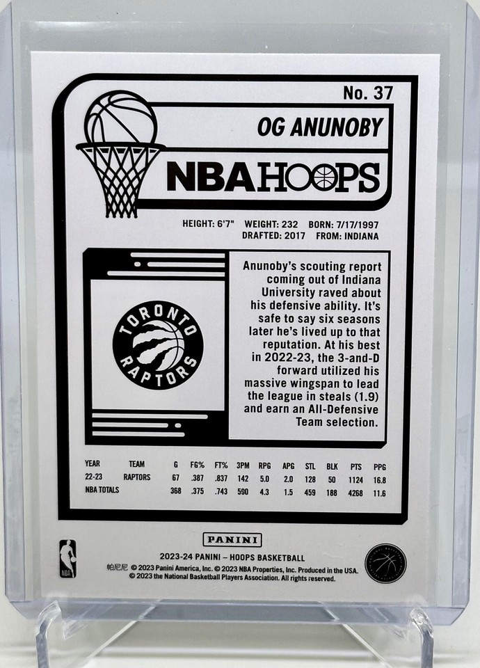 2023-24 OG ANUNOBY NBA Hoops Hyper Blue #37 (Free S&H) | eBay