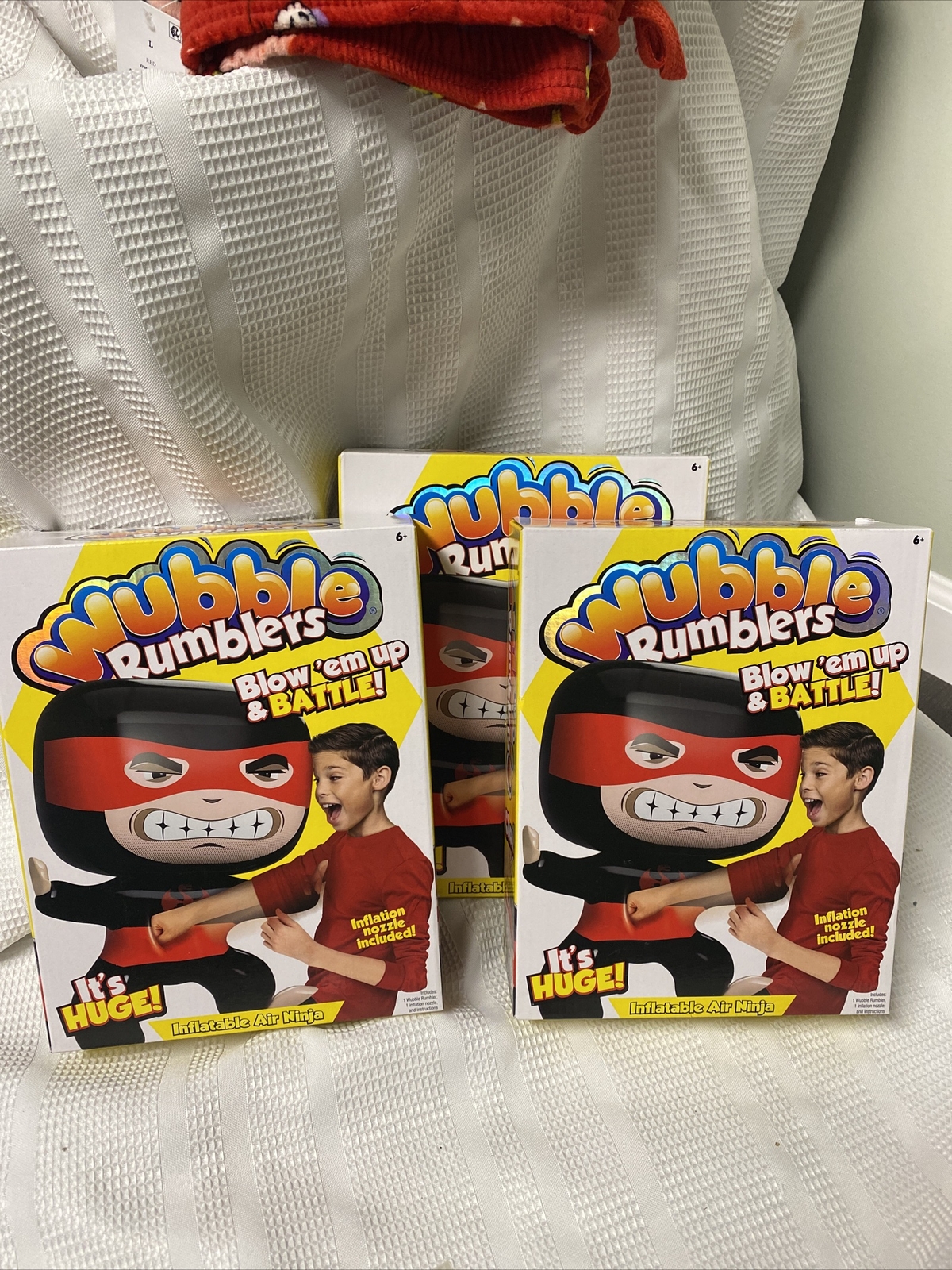 Lot Of 3 Wubble Rumblers Huge Inflatable Air Ninja BlowUp Battle Nozzle ...