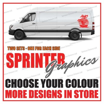 Mercedes Sprinter Graphics stripes Camper Van SWB LWB Decals Stickers ...