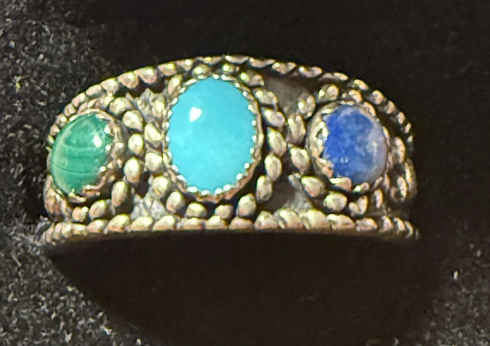 Southwestern Turquoise Lapis Sterling Silver QT Mult… - Gem