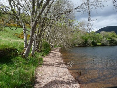 Photo 6x4 Loch Ness shore line at Urquhart Castle Strone/NH5228 Near to ...