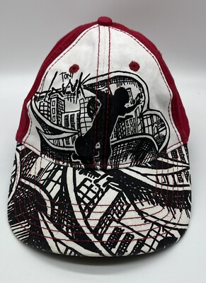 Tony Hawk Hat Skateboard Baseball Cap Red Black White Graffiti SK8 | eBay