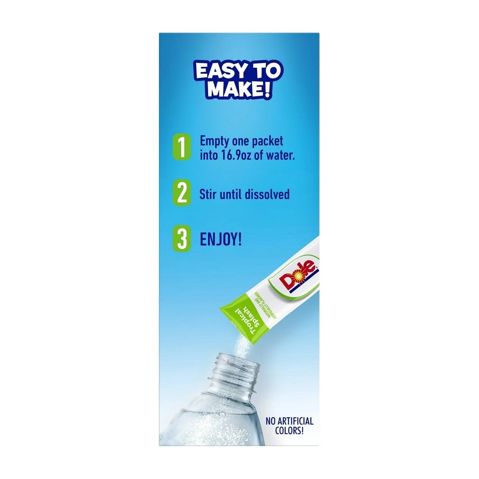 Dole Powder Drink Variety Pk, Tropical, Peach Mango & Strawberry ...