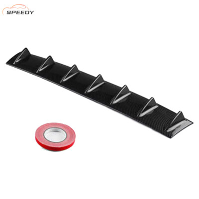 Universal Carbon Look Rear Lower Bumper Diffuser Fin Spoiler Lip Wing ...