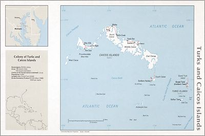 Poster, Many Sizes; Cia Map Of Turks And Caicos Islands 1976 | eBay