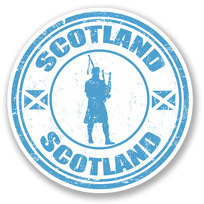 2 x Scotland Sticker Car Bike iPad Laptop Scottish Bagpipes Kilt Flag ...