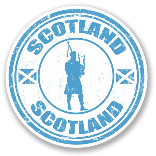 2 x Scotland Sticker Car Bike iPad Laptop Scottish Bagpipes Kilt Flag ...