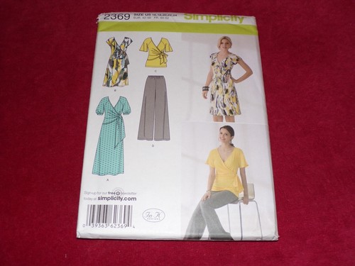 🌹 SIMPLICITY #2369 - LADIES TWO STYLE KNIT DRESS - TOP & PANTS PATTERN ...