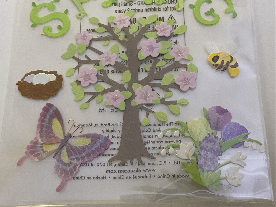 Jolee's Spring Tree Scrapbooking Stickers Flowers Butterfly Bee Seasons ...