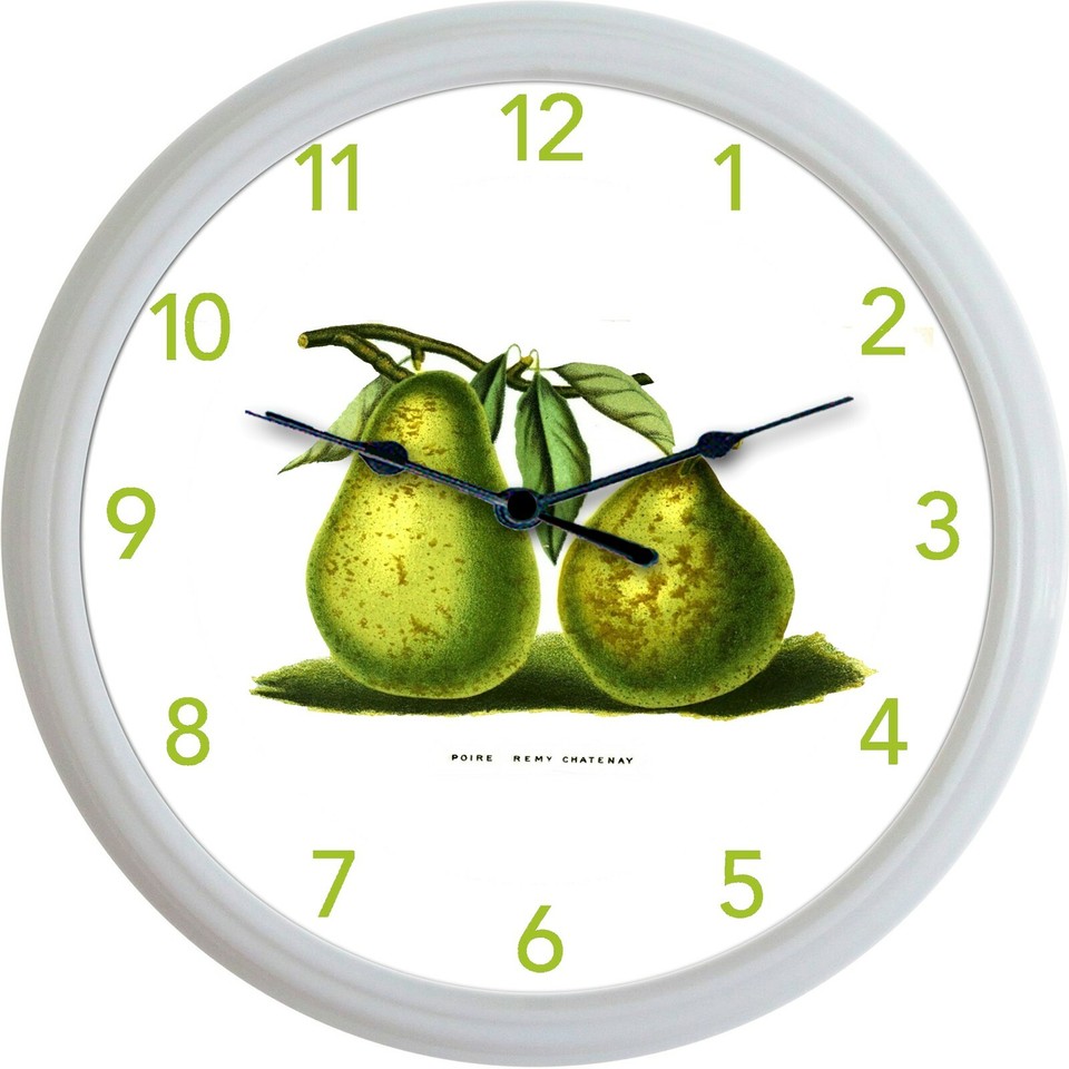 Pear fruit Botanical Wall Clock Vintage Look New 10" | eBay
